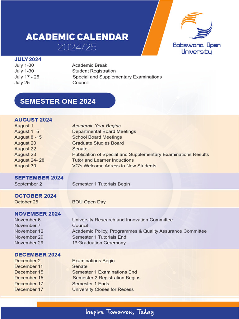 Academic Calendar 2024 25 | PDF