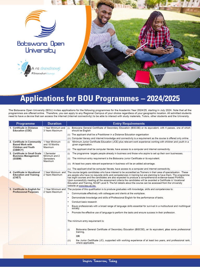 BOU Applications 2024-25-9 April | PDF