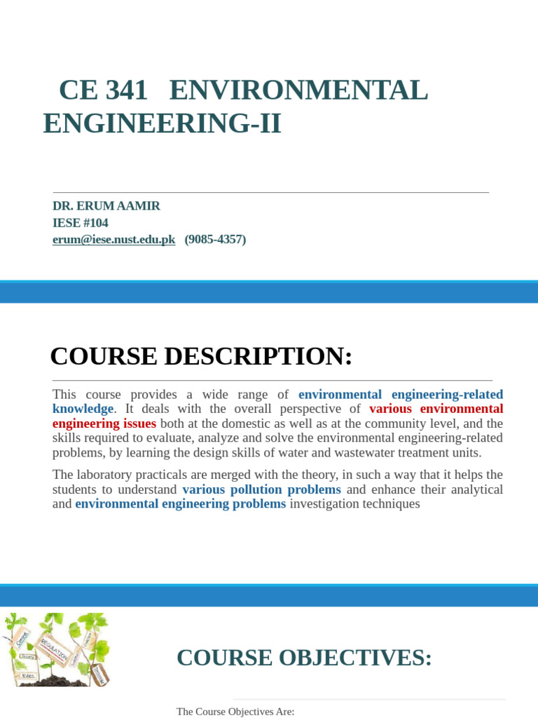 Environmental Engineering - Lec 01 | PDF