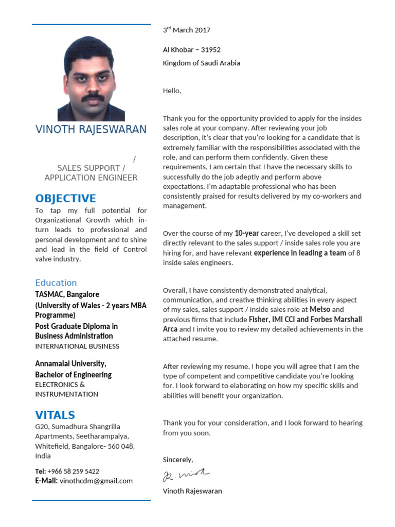 Cover Letter Format | PDF