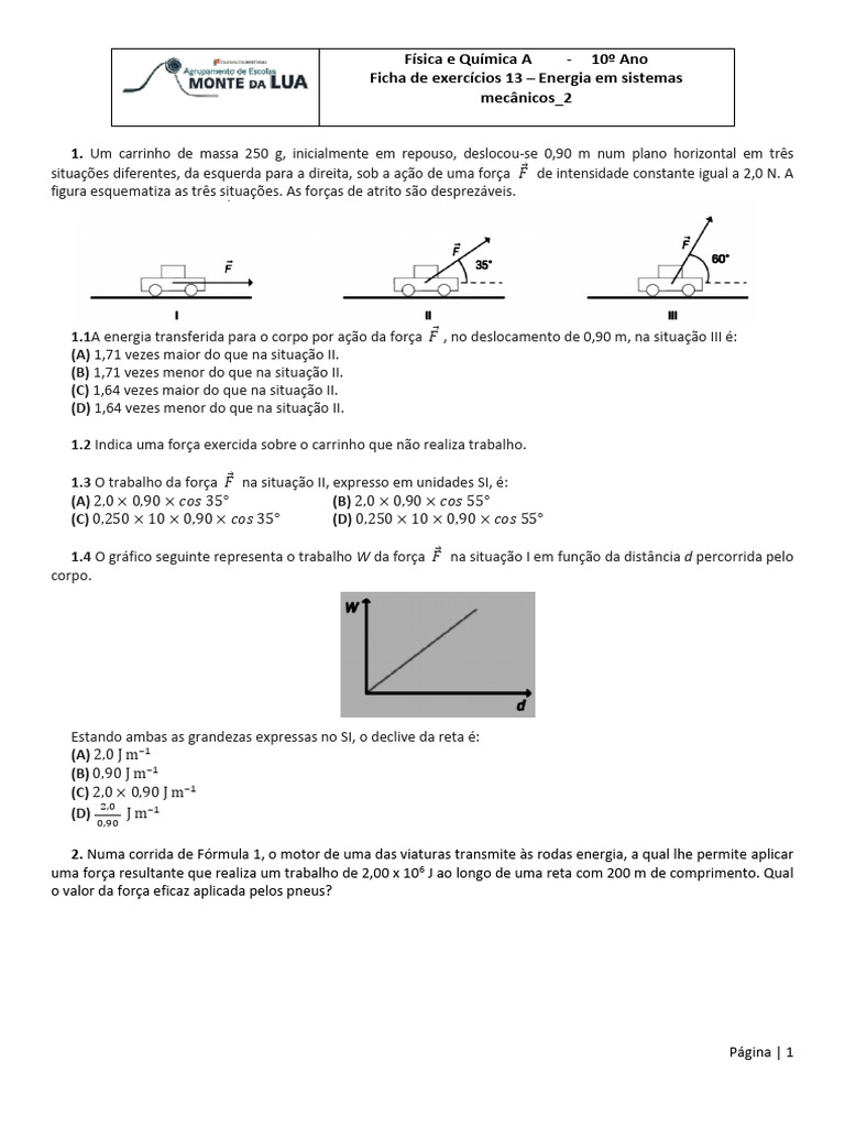 FT13 - Energia em Sistemas Mecânicos - 2 | PDF