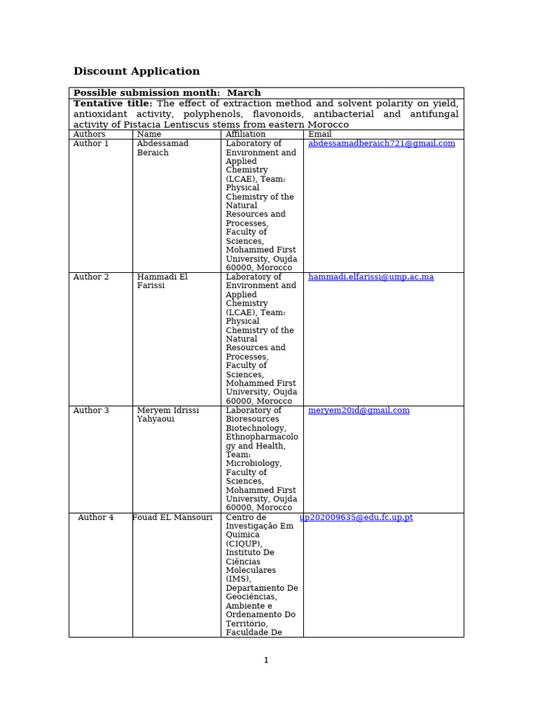 Feature Paper Application Form | PDF