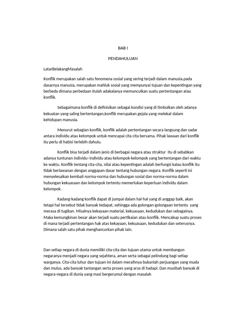 Bab I Pendahuluan | PDF