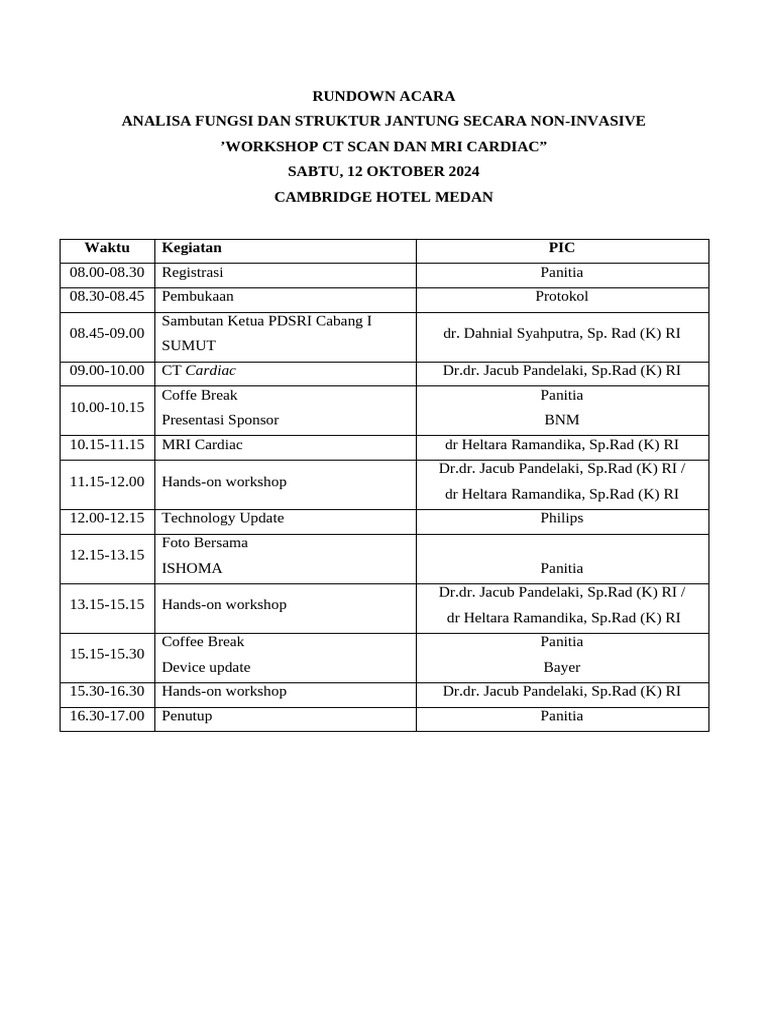 Rundown Seminar PDSRI | PDF