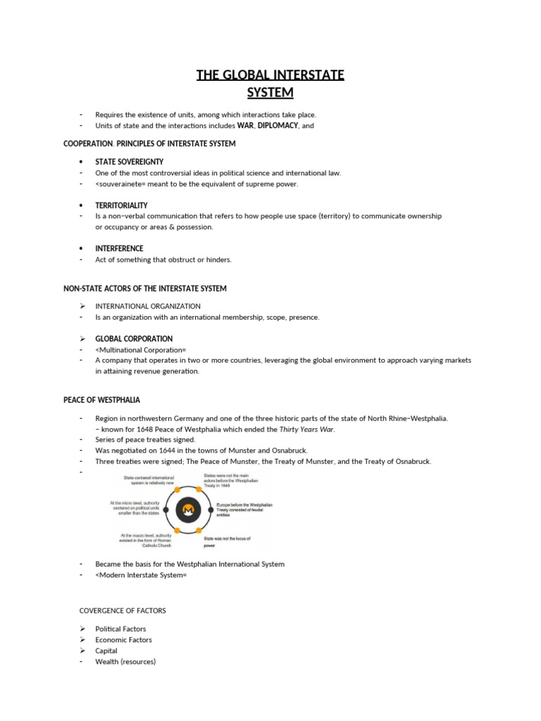 Chapter Iii The Global Interstate System | PDF