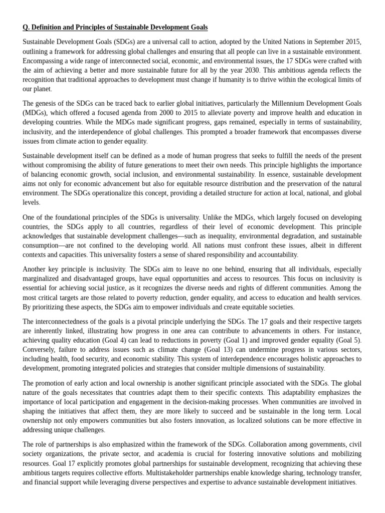 Paper IV - Sustainable Development Goals | PDF