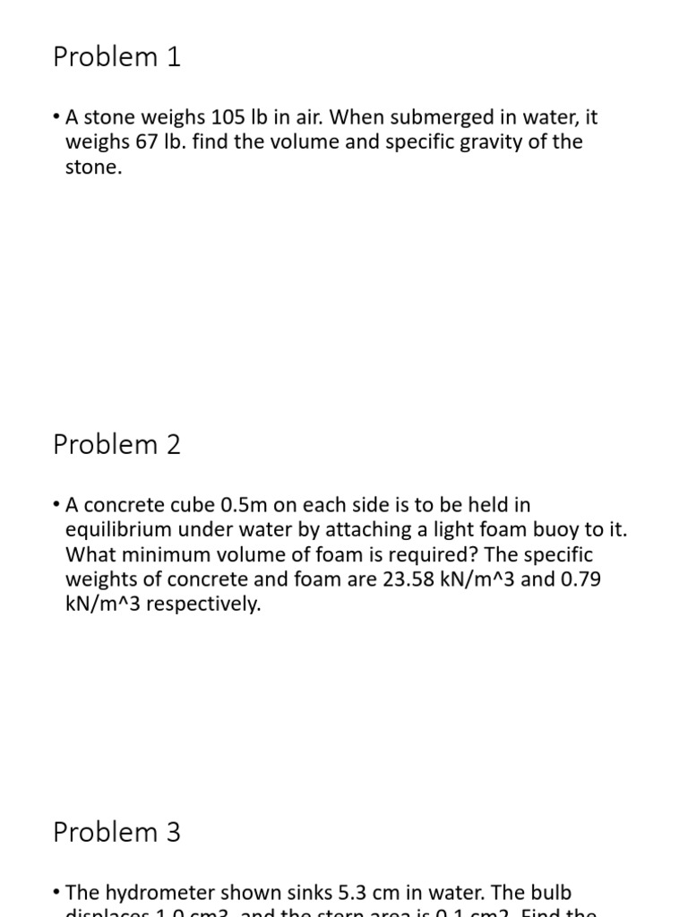 Problem Set 2 | PDF | Buoyancy | Classical Mechanics