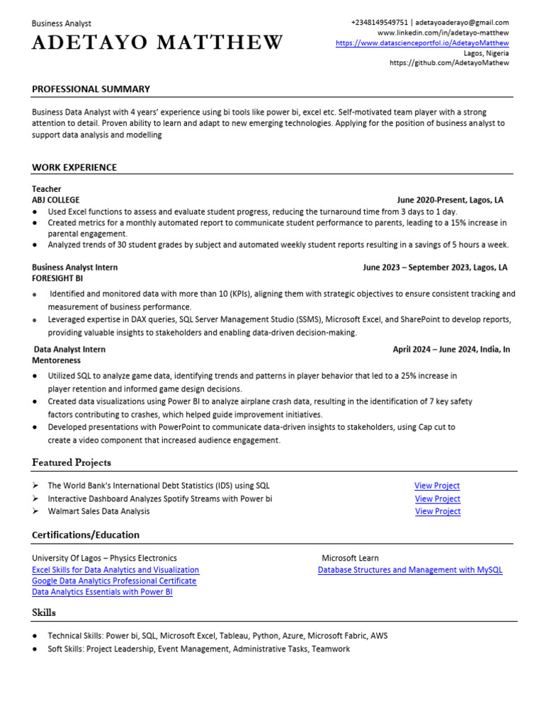 matthew­Resume_business | PDF