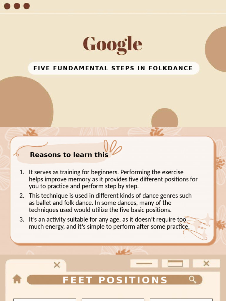 P.E.3 - Five Fundamentals Steps in Folk Dance | PDF