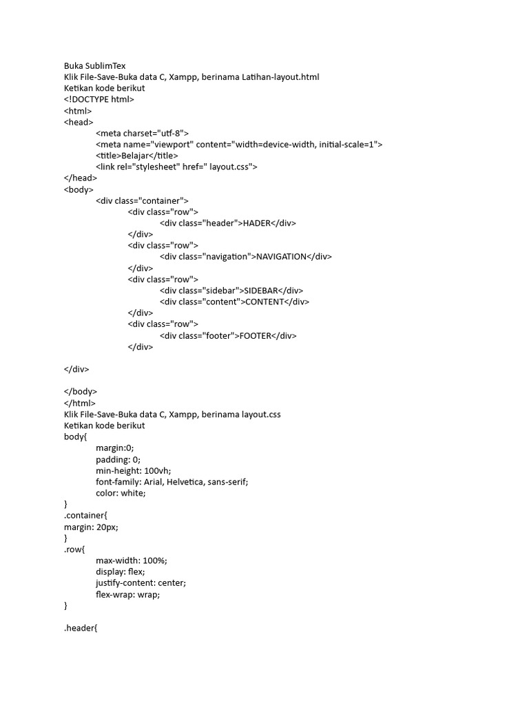 Latihan Layout | PDF