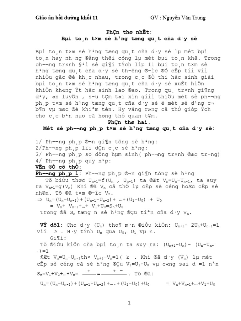 Cac Phuong Phap Tim So Hang Tong Quat Cua Day So | PDF