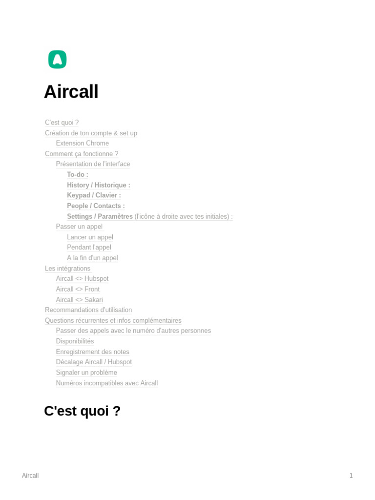 Aircall | PDF