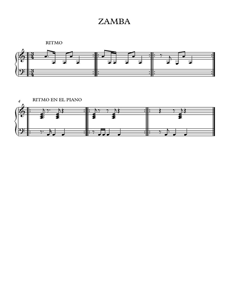ZAMBA Ritmo - Partitura Completa | PDF
