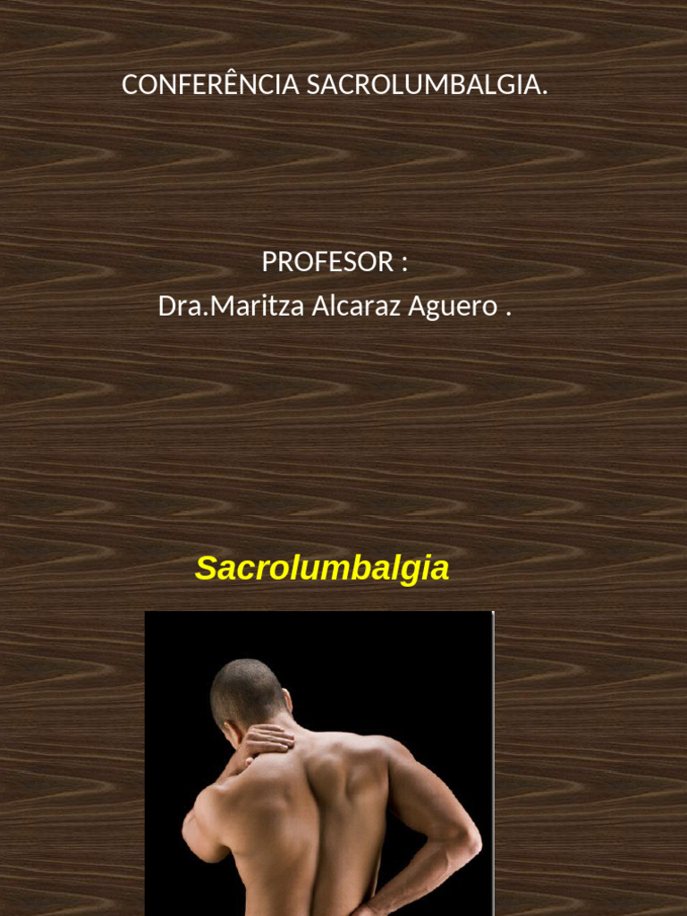Conf # 2 Sacrolumbalgia. | PDF