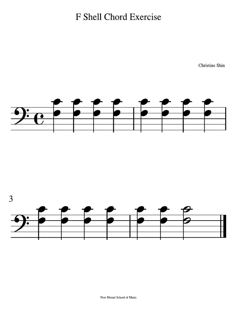 F Shell Chord Exercise | PDF