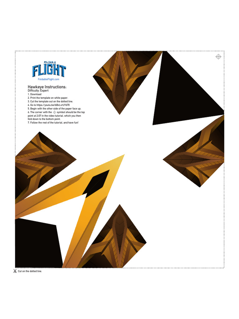 Hawkeye Paper Airplane Template Guide | PDF