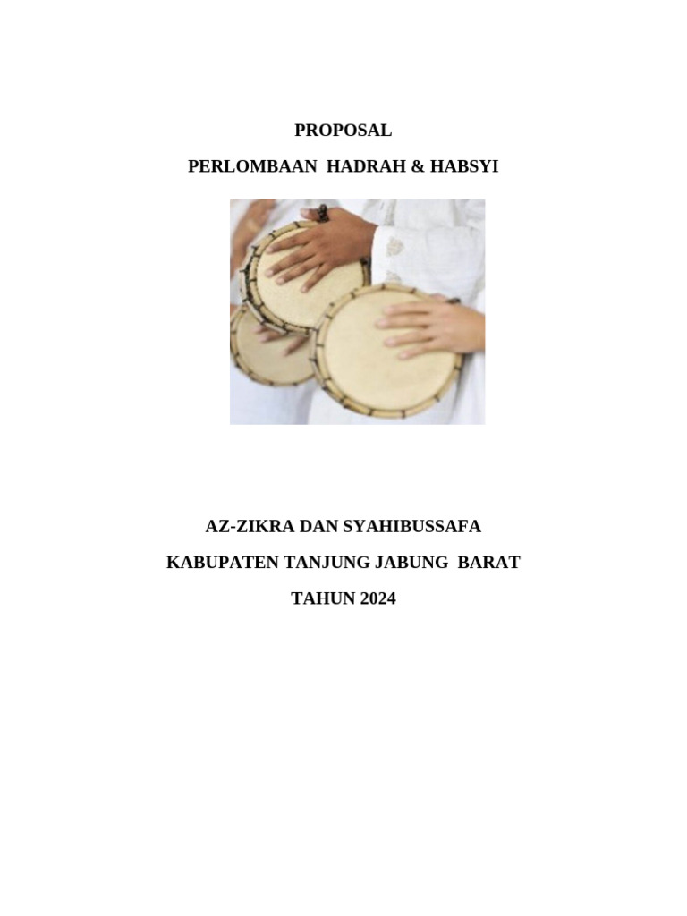 Proposal Perlombaan Hadrah | PDF