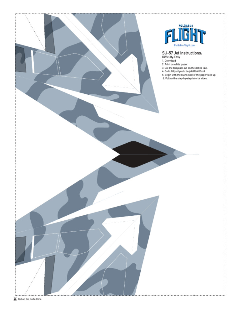 SU-57 Jet Template | PDF