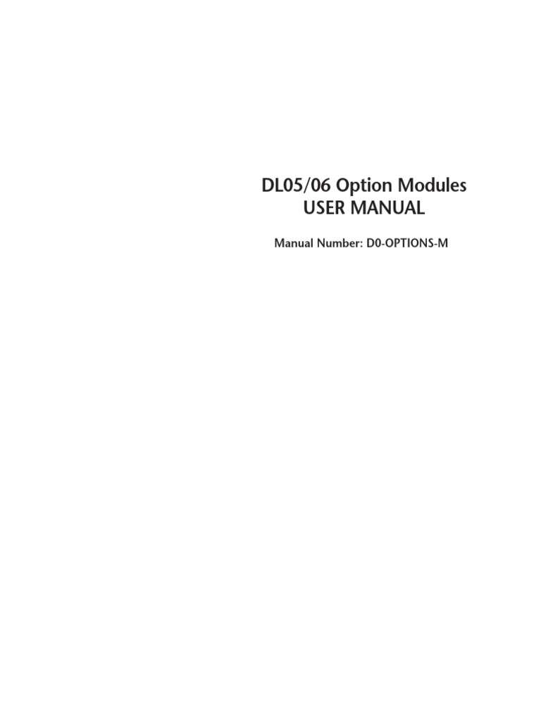 DL06-05 IO Modules UM | PDF