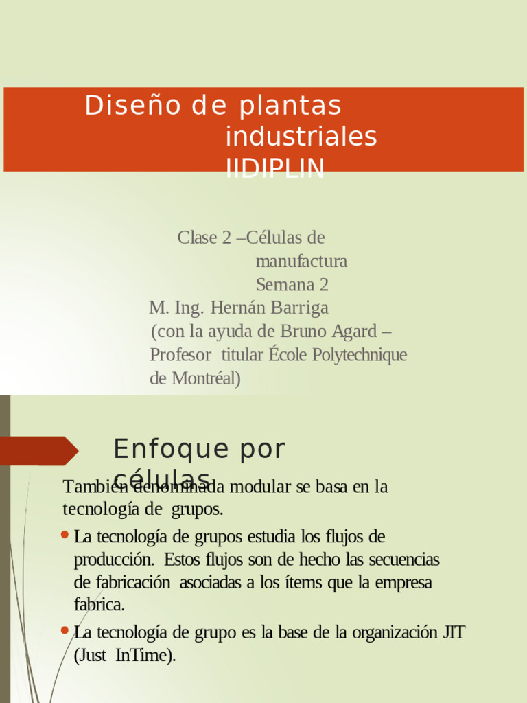 Clase 2 - Células de Manufactura 2022-2 | PDF | Lean Manufacturing | Matriz (Matemáticas)
