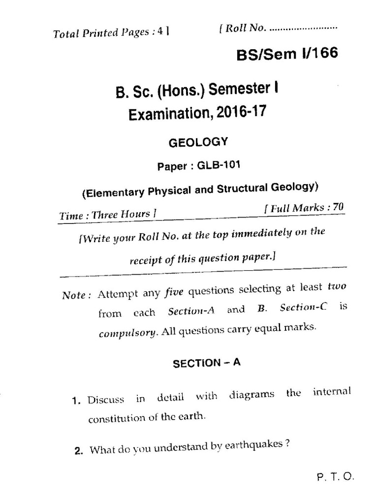 b.sc Geology | PDF b.sc Geology | PDF