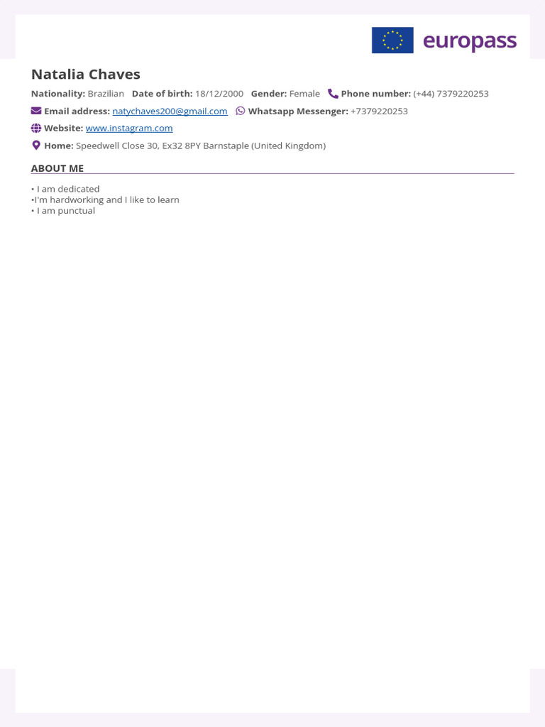 CV - Natalia Chaves 2 | PDF