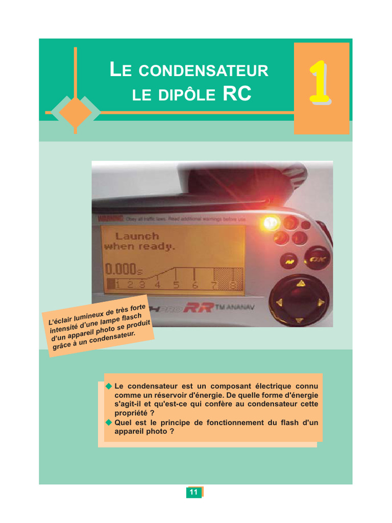 Chapitre 1 Le Condensateur Le Dipole RC | PDF