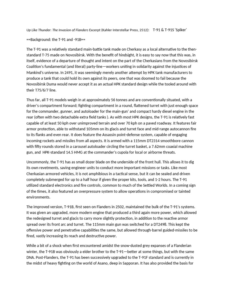 Technical Readout--T91s | PDF