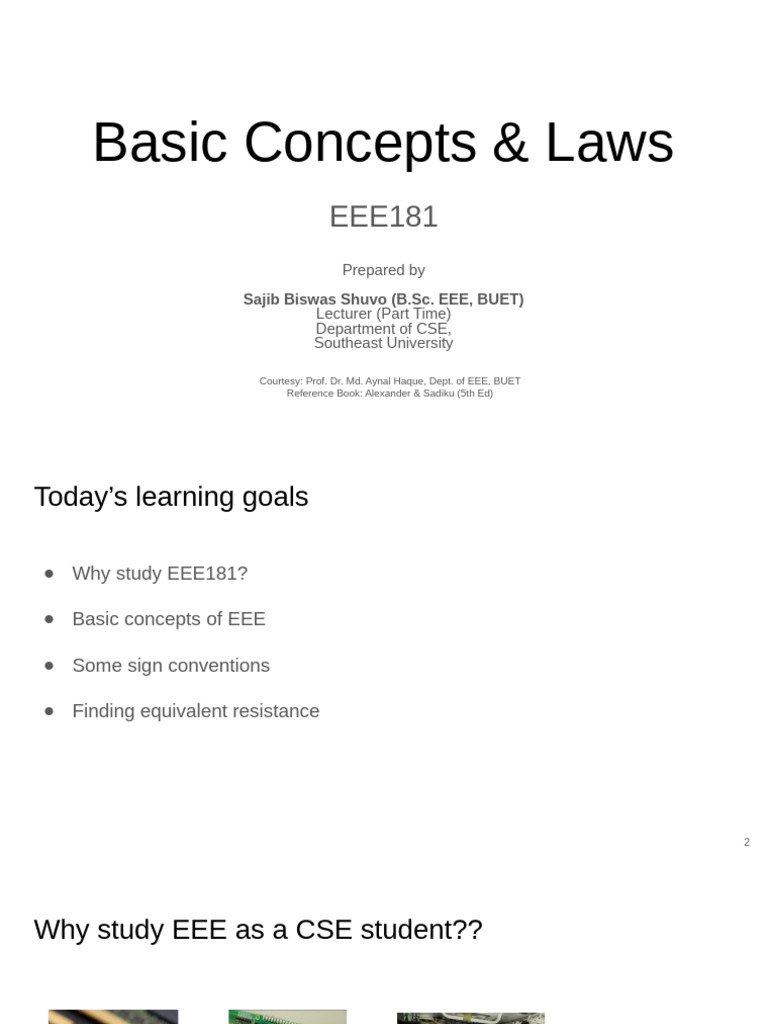 Basic Concepts & Laws | PDF