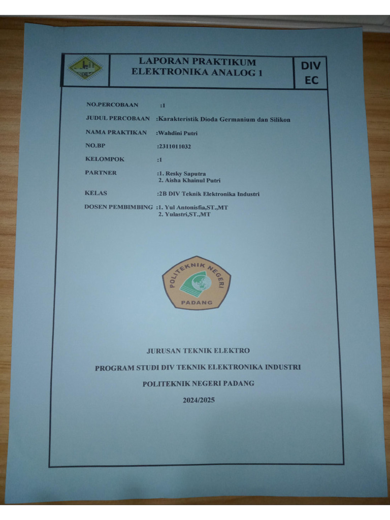 Laprak Elka Analog 1_Wahdini Putri_2B DIV EC | PDF