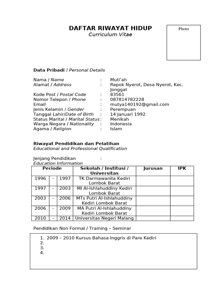 Form CV | PDF