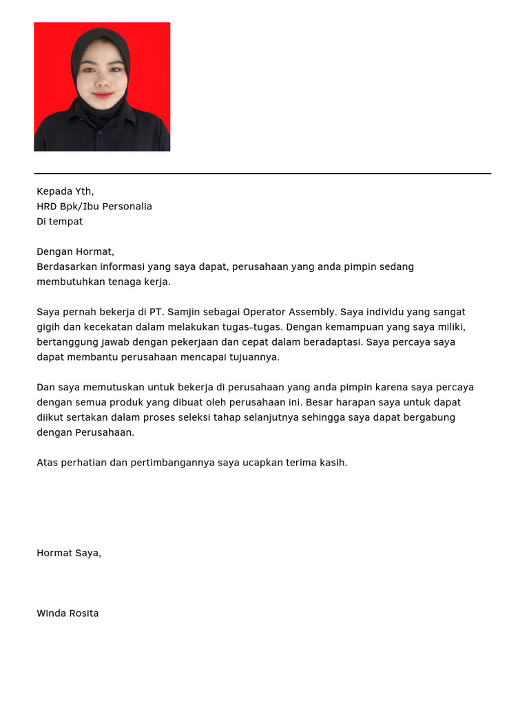 CV - Winda Rosita | PDF