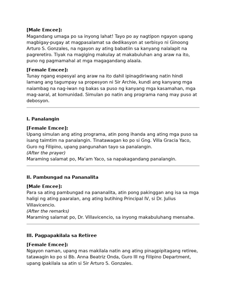 tagalog script | PDF