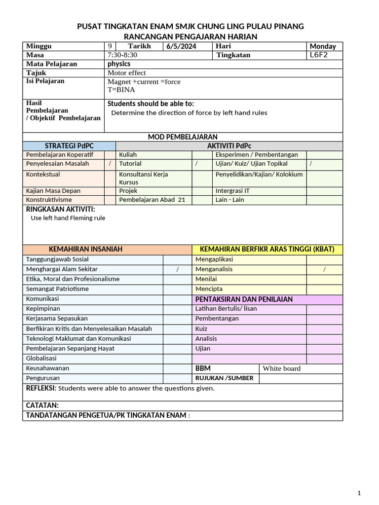 Lim Peng Chew Duncan W9 Physics | PDF | Physical Sciences