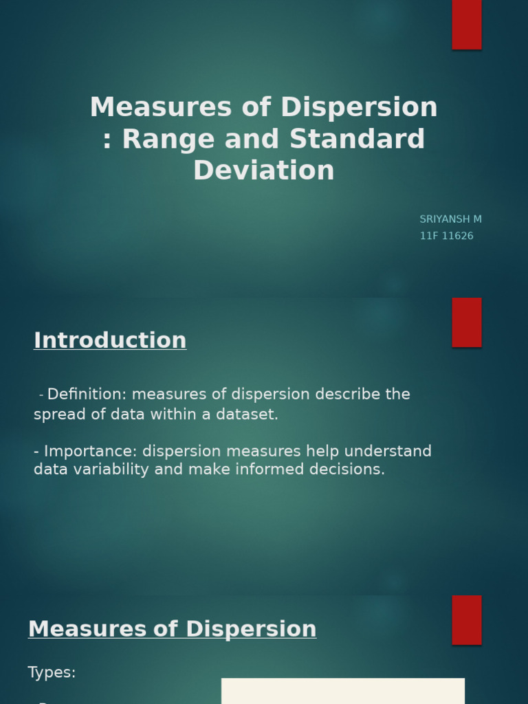 Measures of Dispersion 2 | PDF