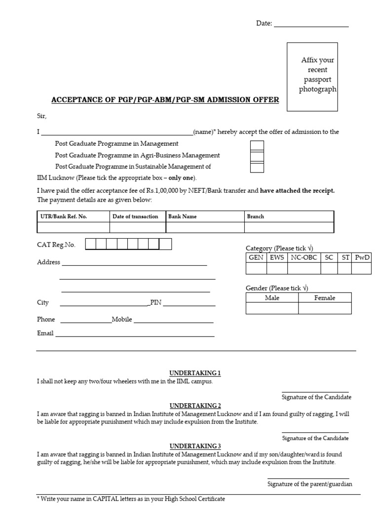 Acceptance Form | PDF