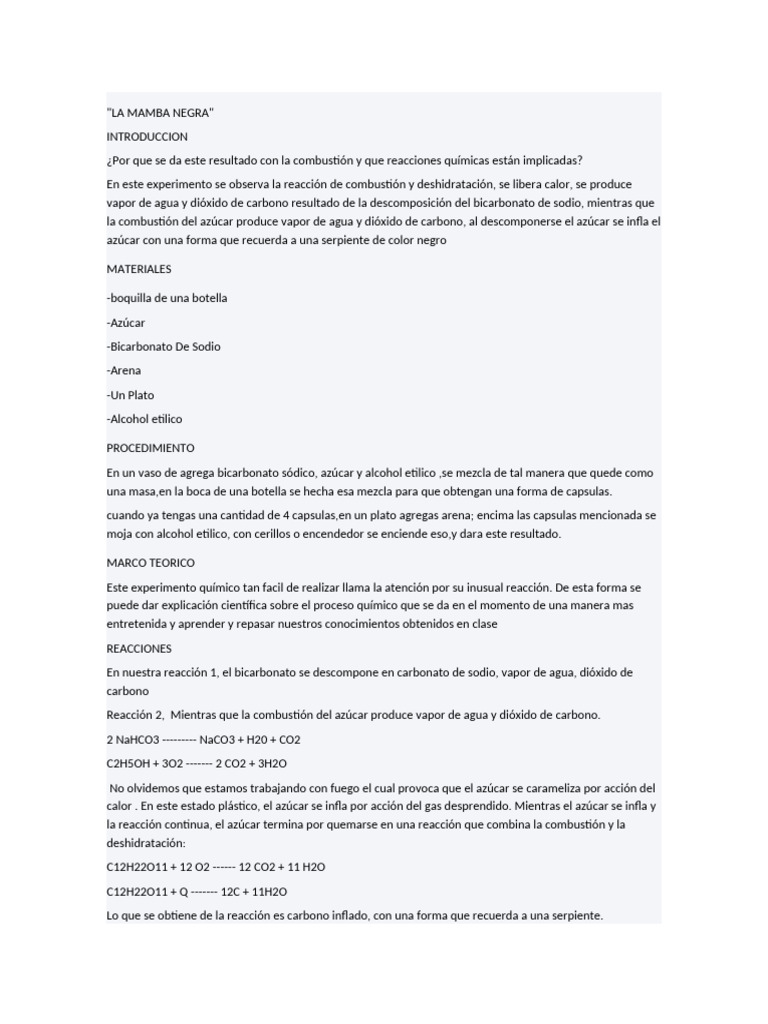 La Mamba Negra | PDF