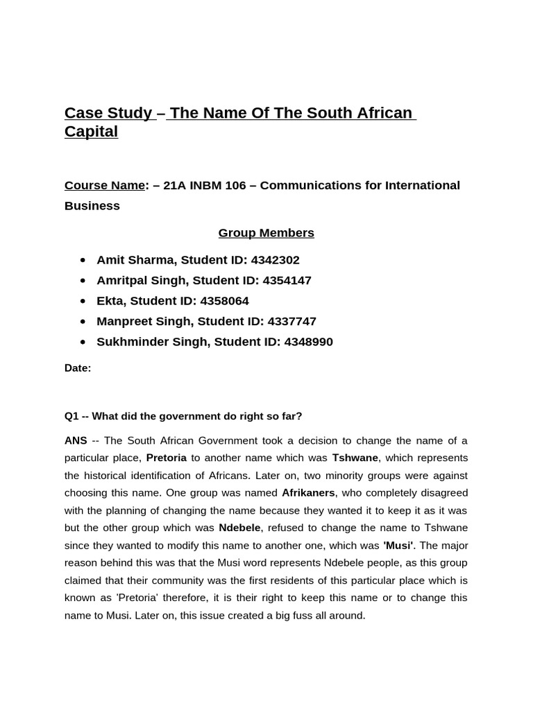 Case Study-1 - | PDF