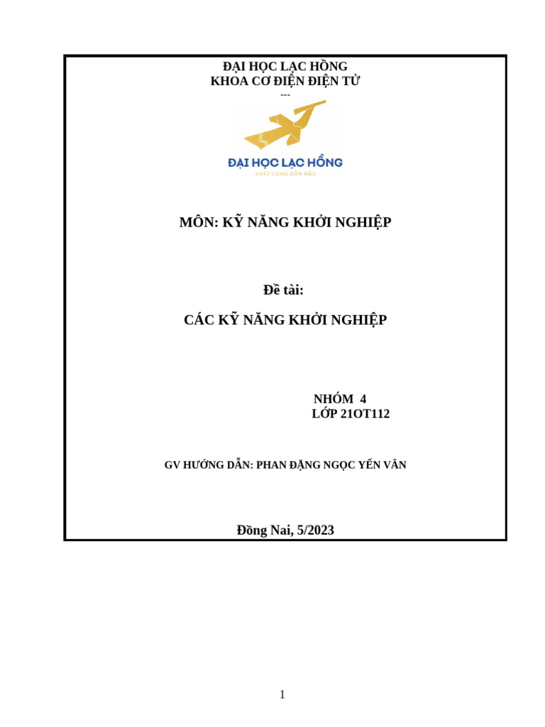 23KN8 - Nhóm 1 | PDF