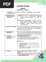 Lesson Guide Grade 4 English Quarter 1 Week 7 | PDF | Emotions | Art