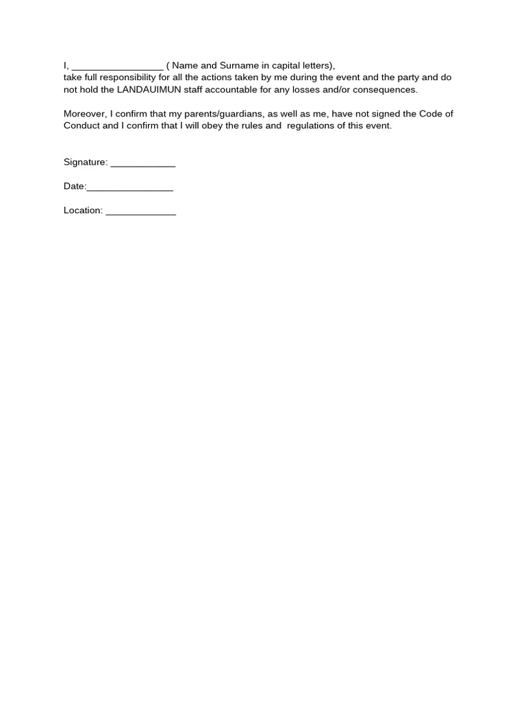 Non - Responsibility Letter | PDF