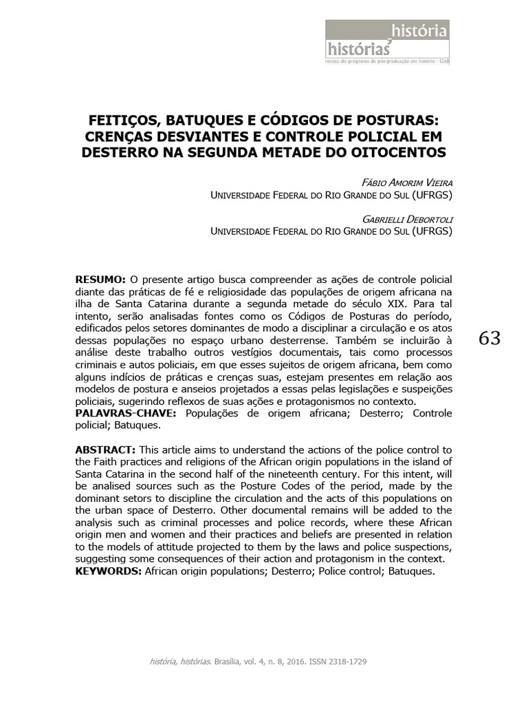 Feiticos Batuques e Codigos de Posturas | PDF