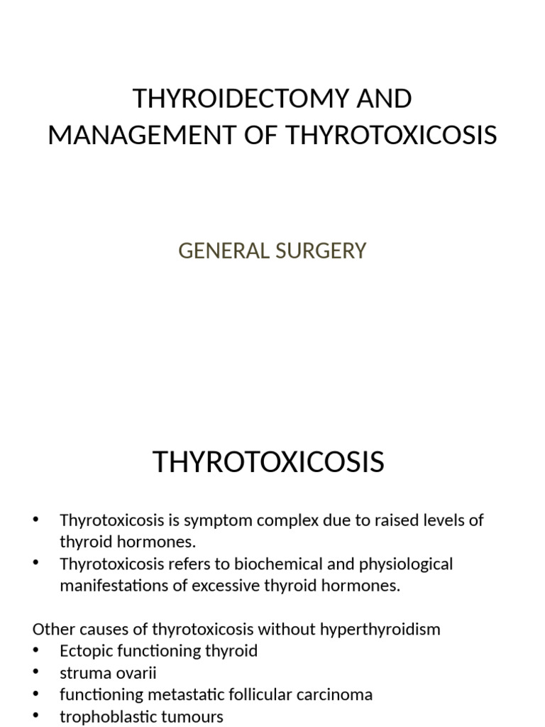 Thyrotoxicosis | PDF