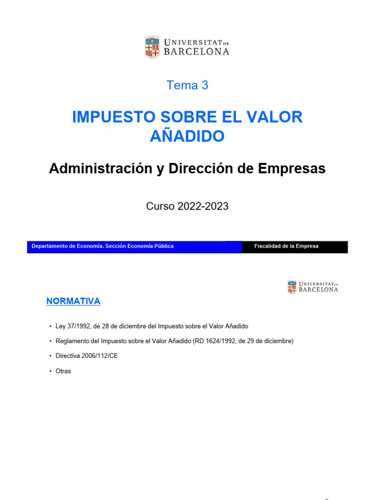 Esquema IVA | PDF