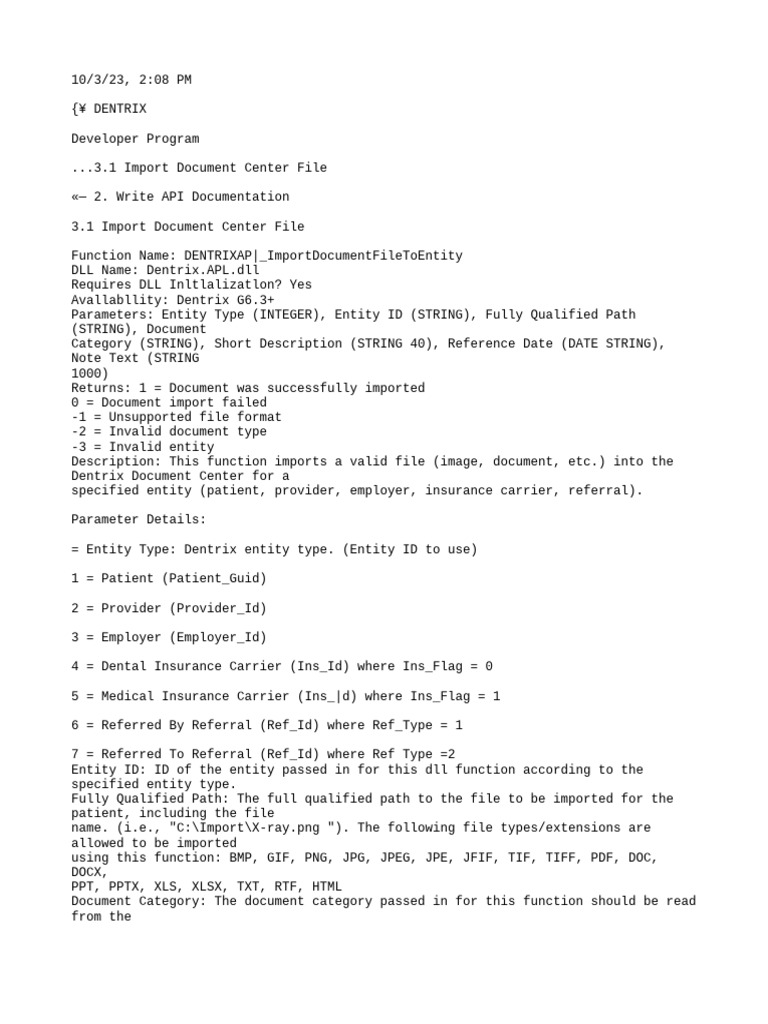 Dentrix File Upload | PDF
