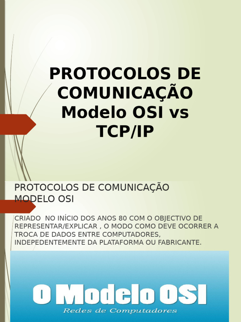 Aula 5 - Modelo OSI Vs TCP IP | PDF