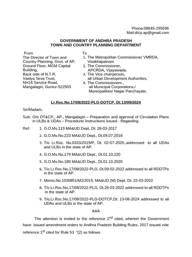 Circulation Plans Approval Process AP | PDF