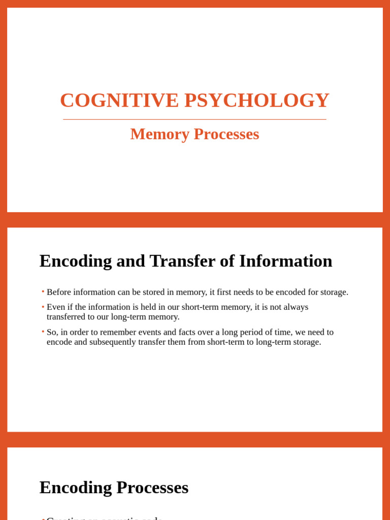 Memory Processes | PDF Memory Processes | PDF