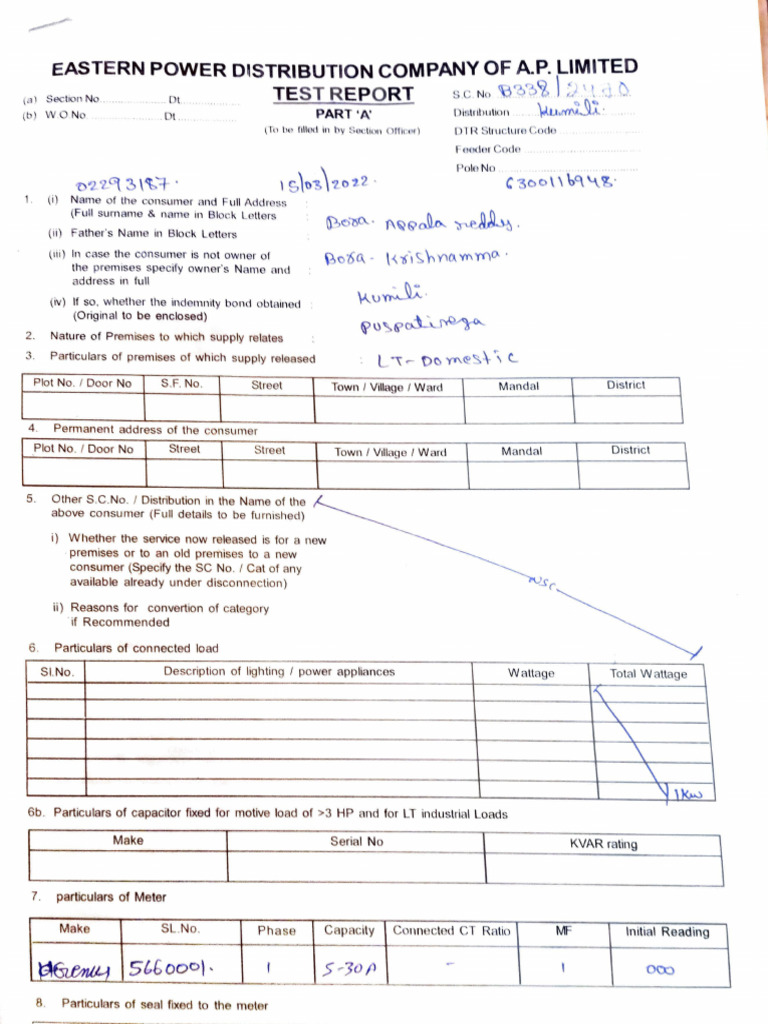 Test Report: Eastern Power Distribution Company of A.P. Limited | PDF