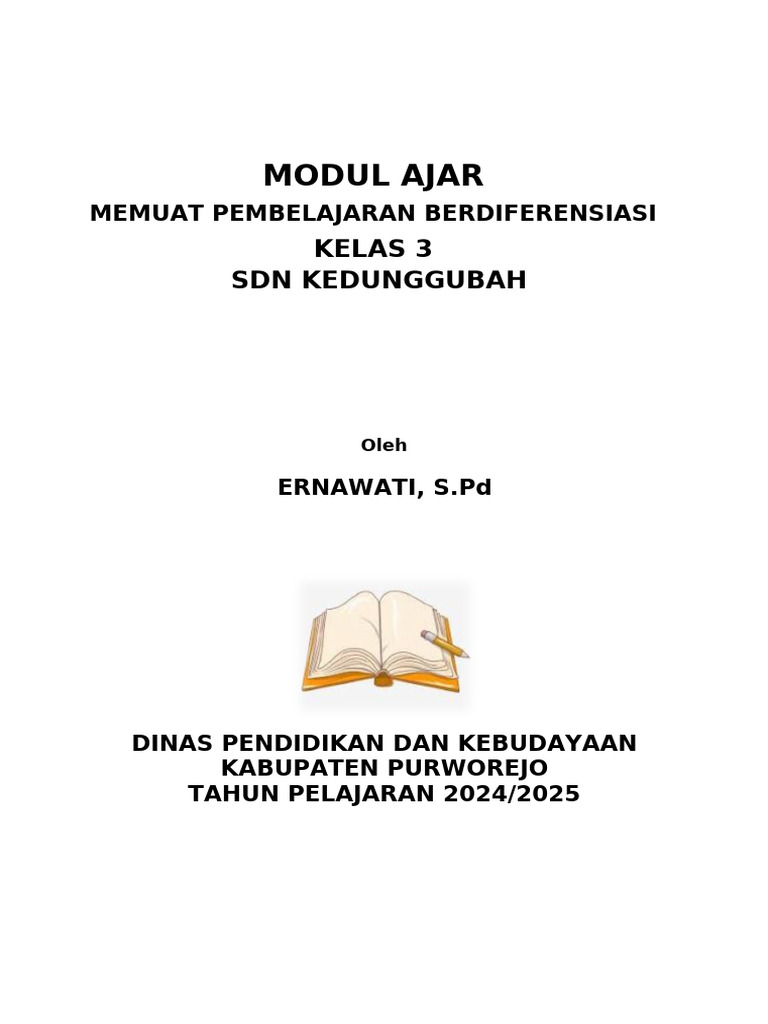 Modul Ajar Kelas 3 Berdiferensiasi (Ipas) | PDF